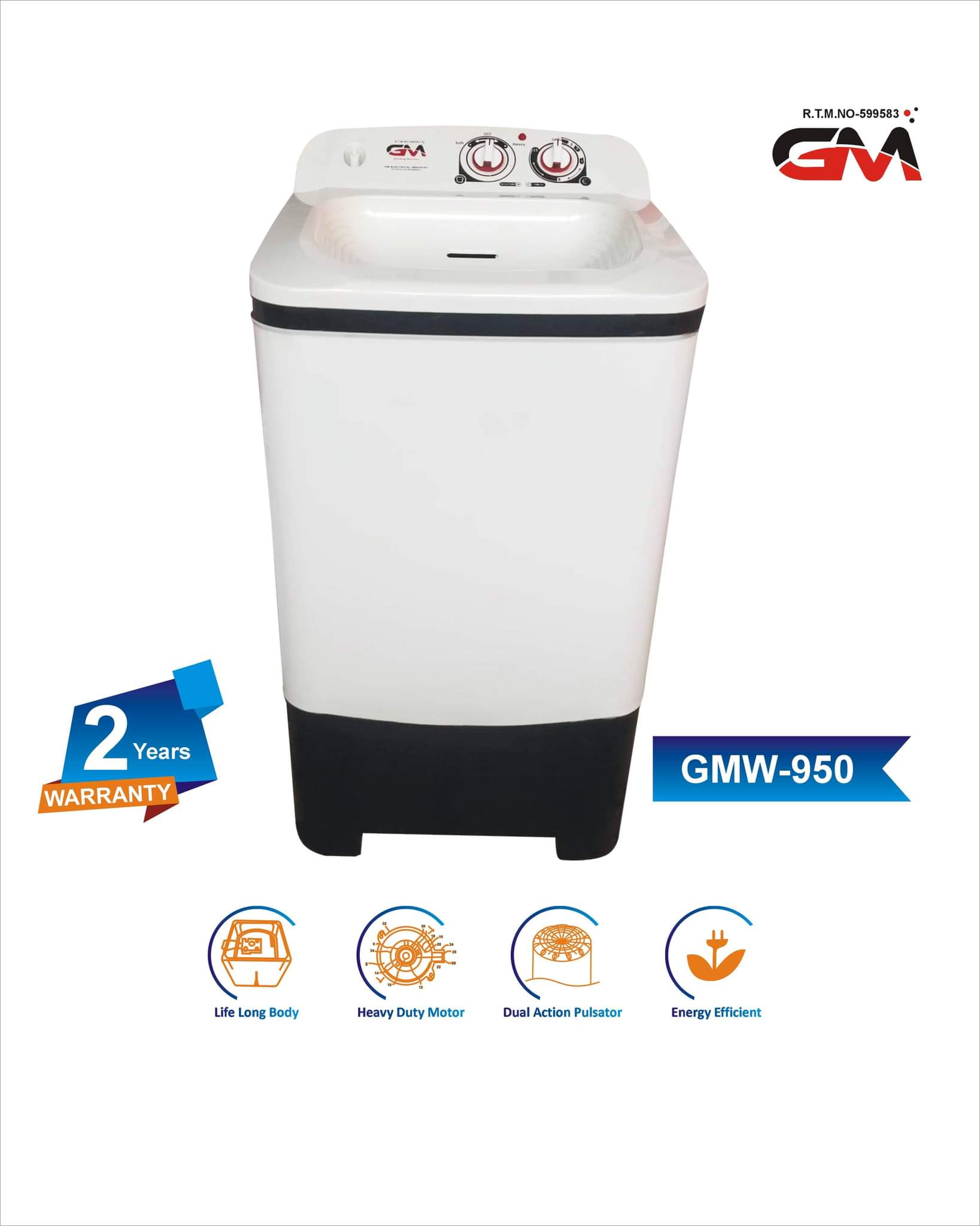 Washing Machine GMW-950 – GM Home Appliances